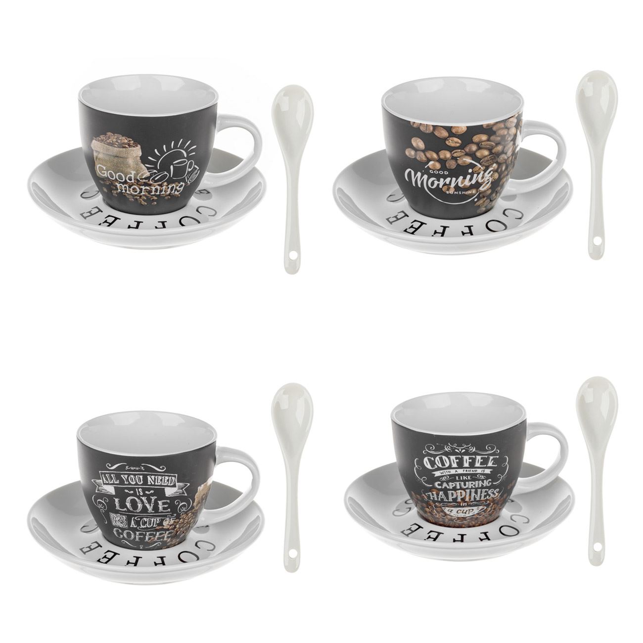 Set cesti + farfurii de cafea ceramica Lavazza Espresso, 12 buc (SET001 ...