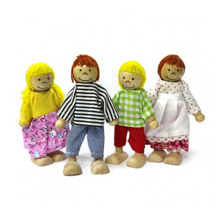 Familia de papusi, Fakopáncs, Lemn, Multicolor - eMAG.ro