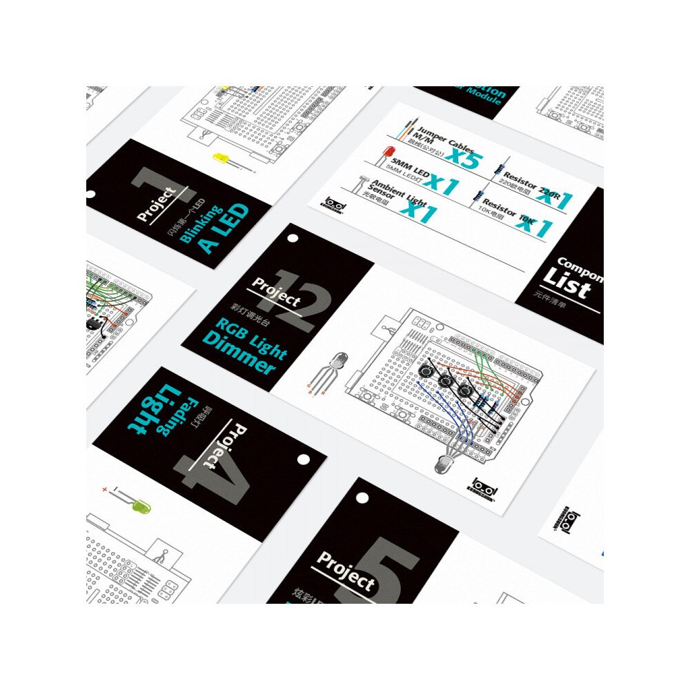 Kit invatare electronica si programare, Robofun, The Best Beginner ...