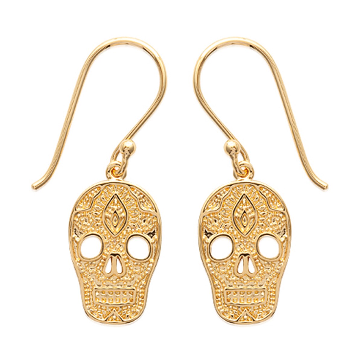 Обеци LTD Lily Les Trésors de Lily Tête de Mort J9607, Дължина 17x11 mm, Метал, Златист - eMAG.bg