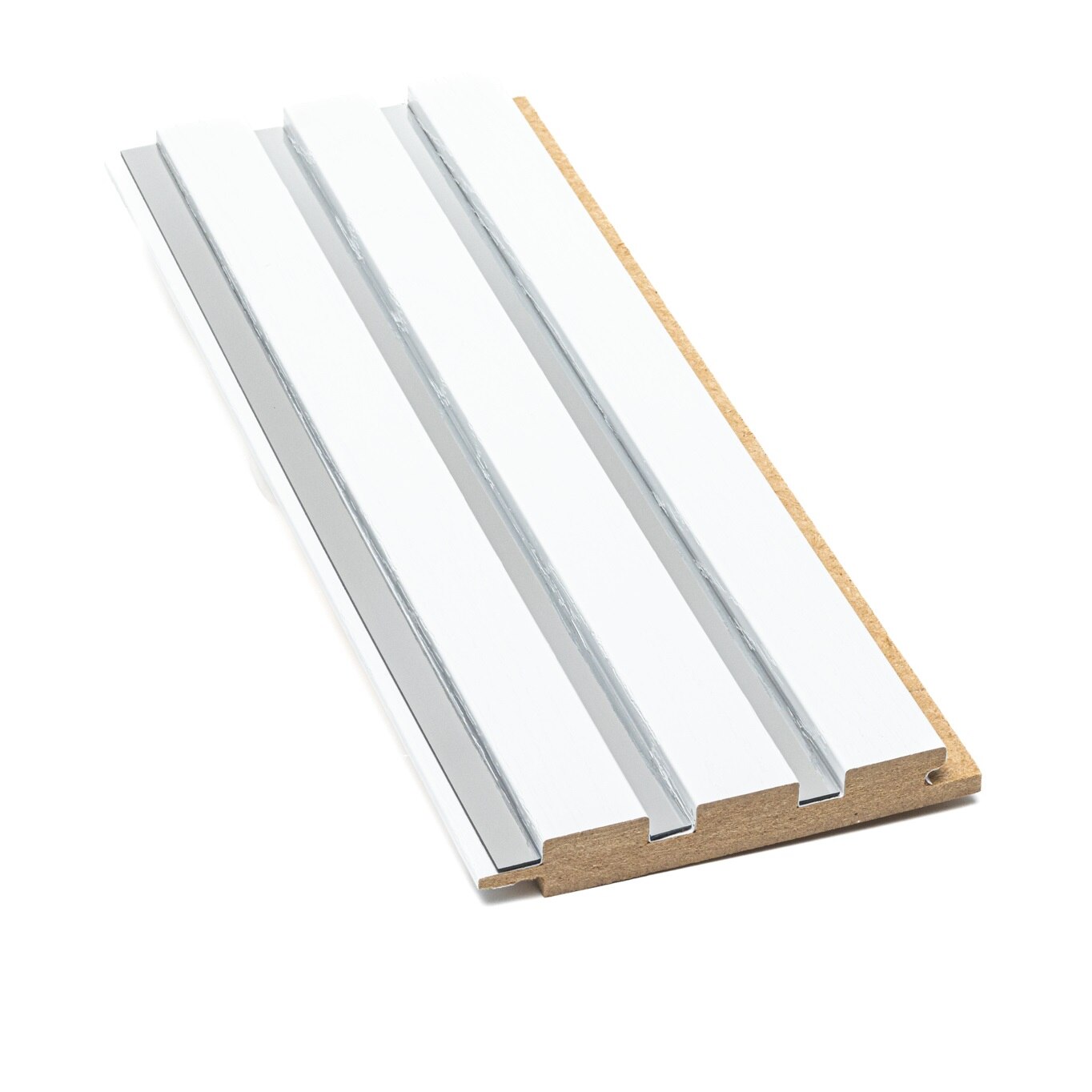 Riflaj Decorativ MDF Wood Alb & Argintiu 280x12,1x1,8 cm - eMAG.ro