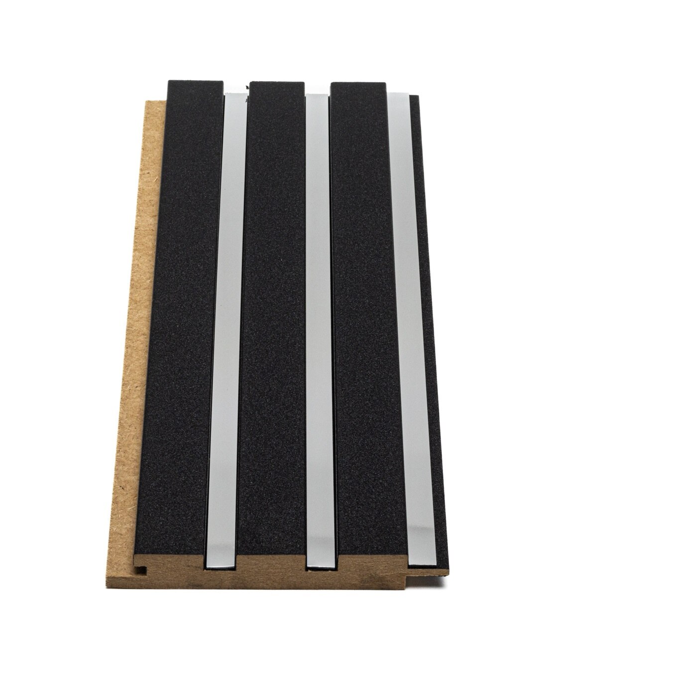 Riflaj Decorativ MDF Negru Structurat & Argintiu, 280x12,1x1,8 cm - eMAG.ro