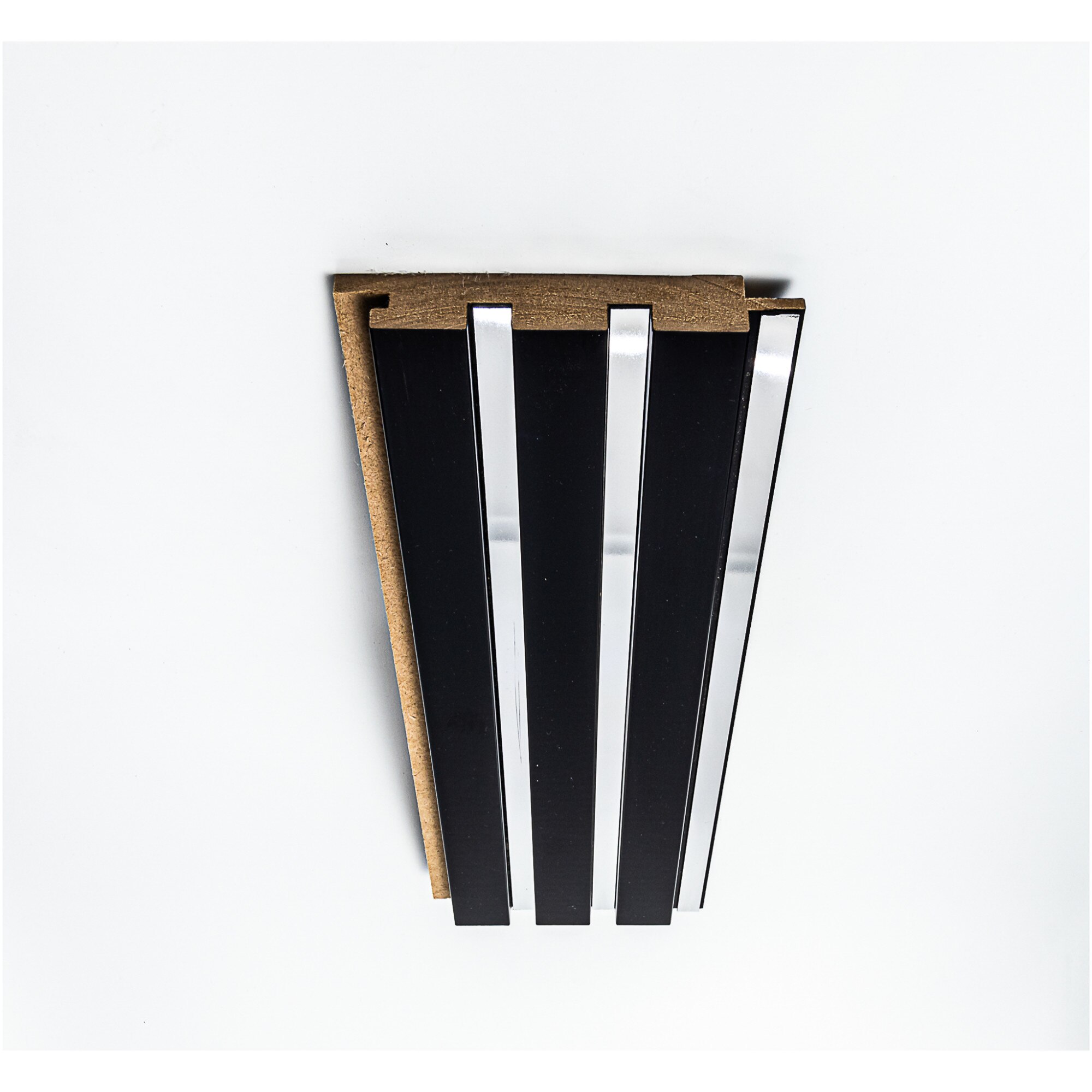Riflaj Decorativ MDF, Soft, Negru & Argintiu 280x12,1x1,8 cm - eMAG.ro