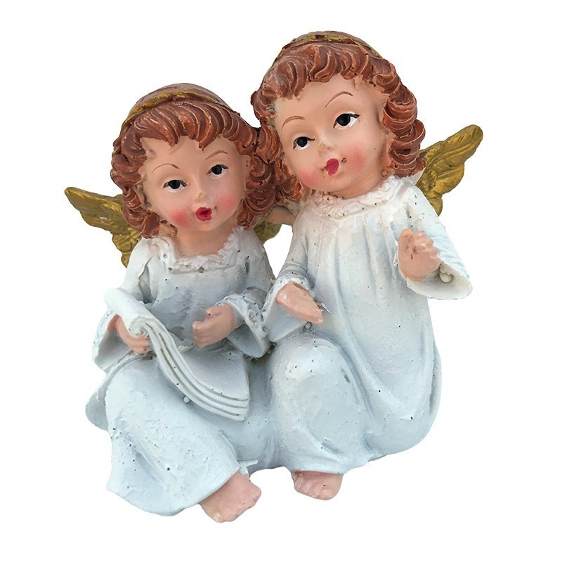 Decoratiune din rasina, Ingerasi cu Instrumente Muzicale, 10x9cm ...