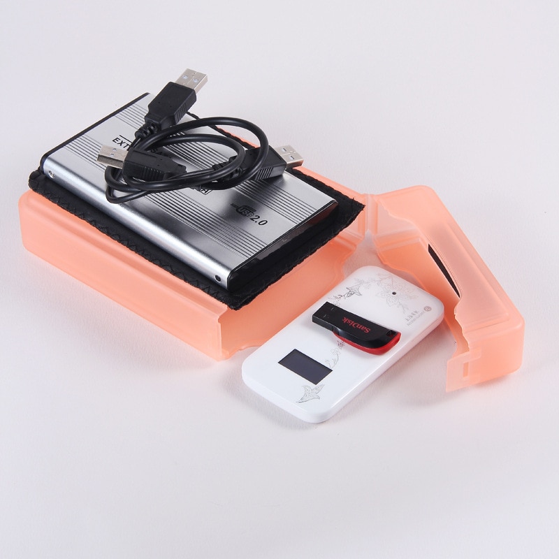 Set 2 cutii de protectie pentru hard disk, Plastic, Rezistent la praf ...