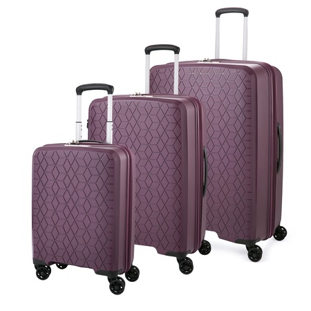 Bőrönd Szett, Verage Diamond, Polipropilén, bővíthető, TSA, 3 db, Lila - eMAG.hu
