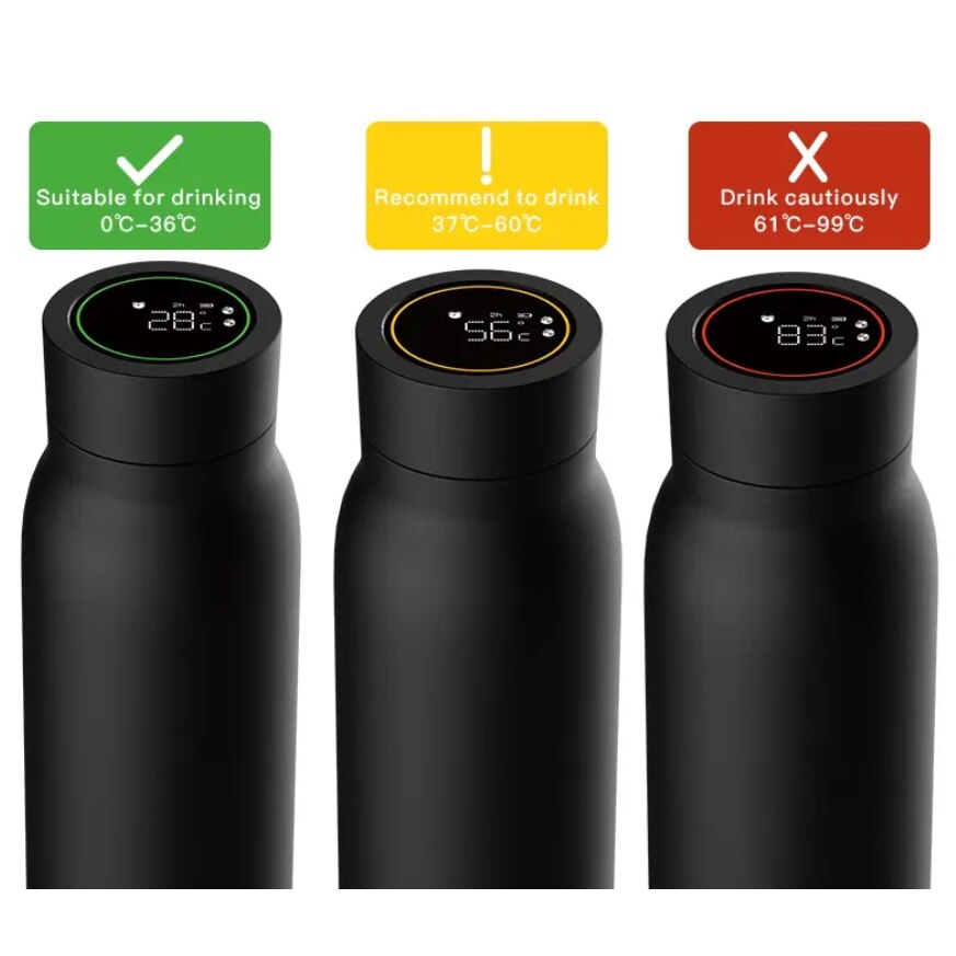 Termos SMART E T R I O cu aplicatie TUYA Smart, afisaj digital ...