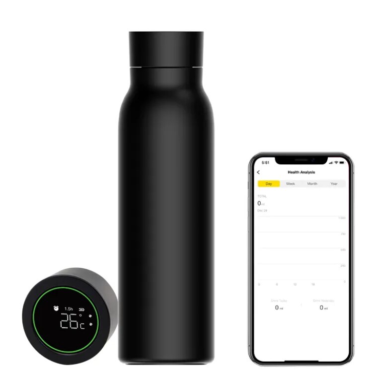 Termos SMART E T R I O cu aplicatie TUYA Smart, afisaj digital ...
