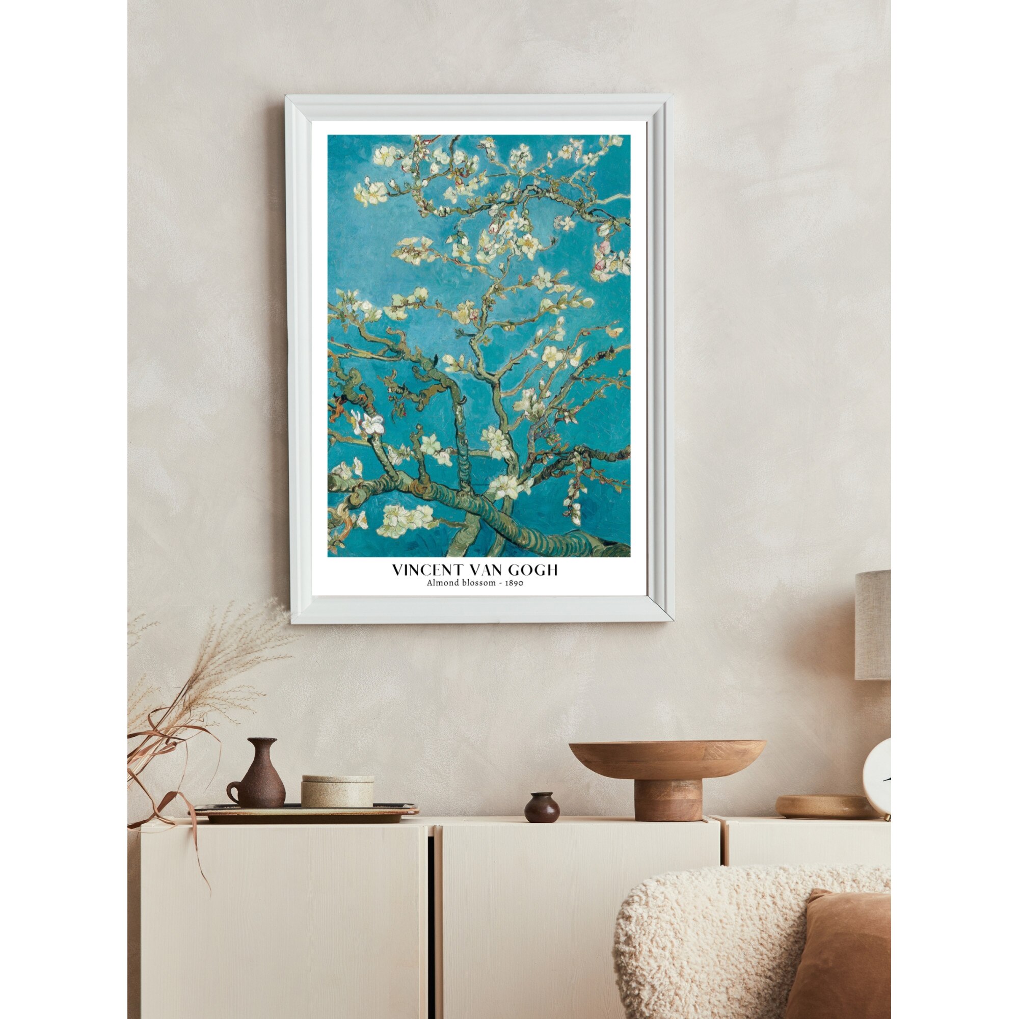 Tablou flori de Migdal, Almond Blossom Wall Art, 30 X 40 cm - eMAG.ro