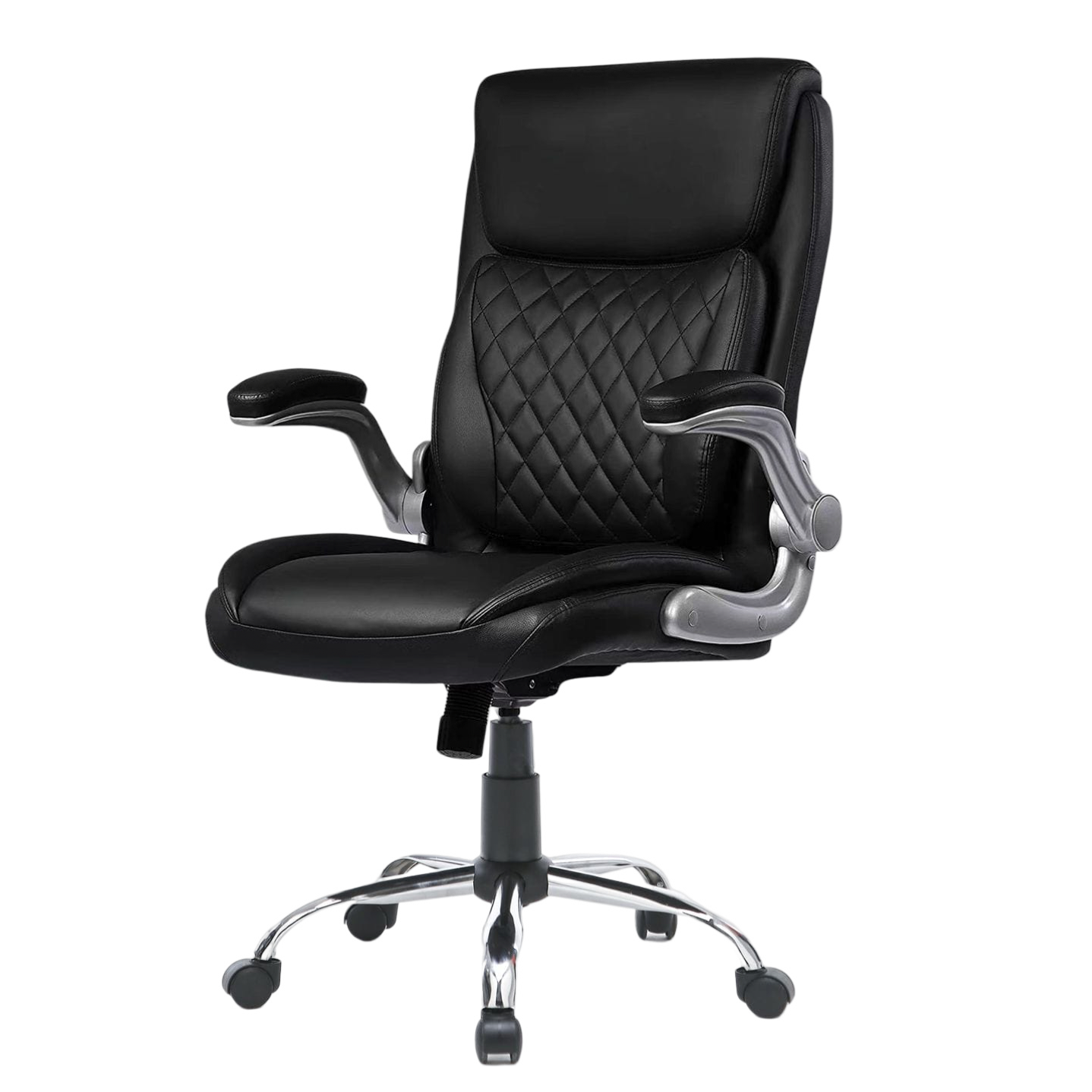 Scaun profesional Arka Chairs B198 cu arcuri, negru, piele ecologica ...