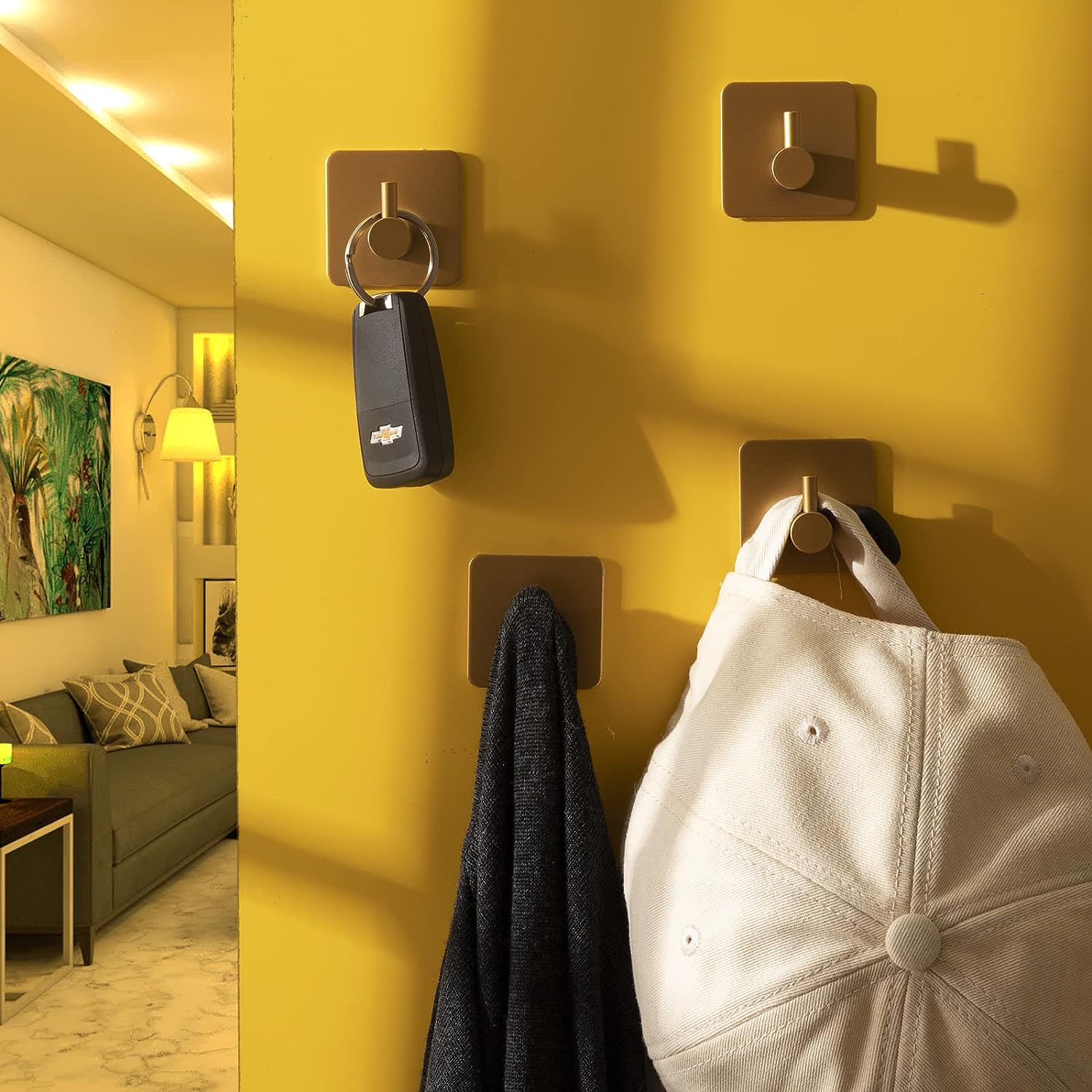 Set 4 Carlige tip cuier baie pentru prosop, JENUOS®, bucatarie si hol ...