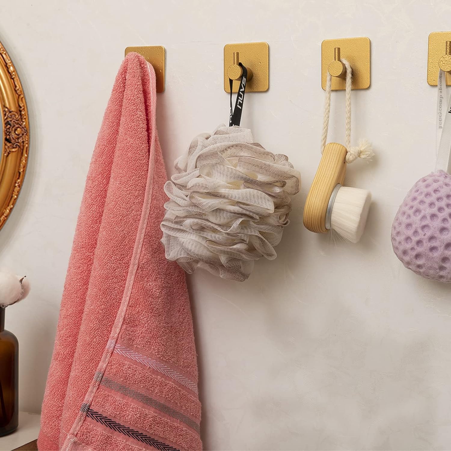 Set 4 Carlige tip cuier baie pentru prosop, JENUOS®, bucatarie si hol ...