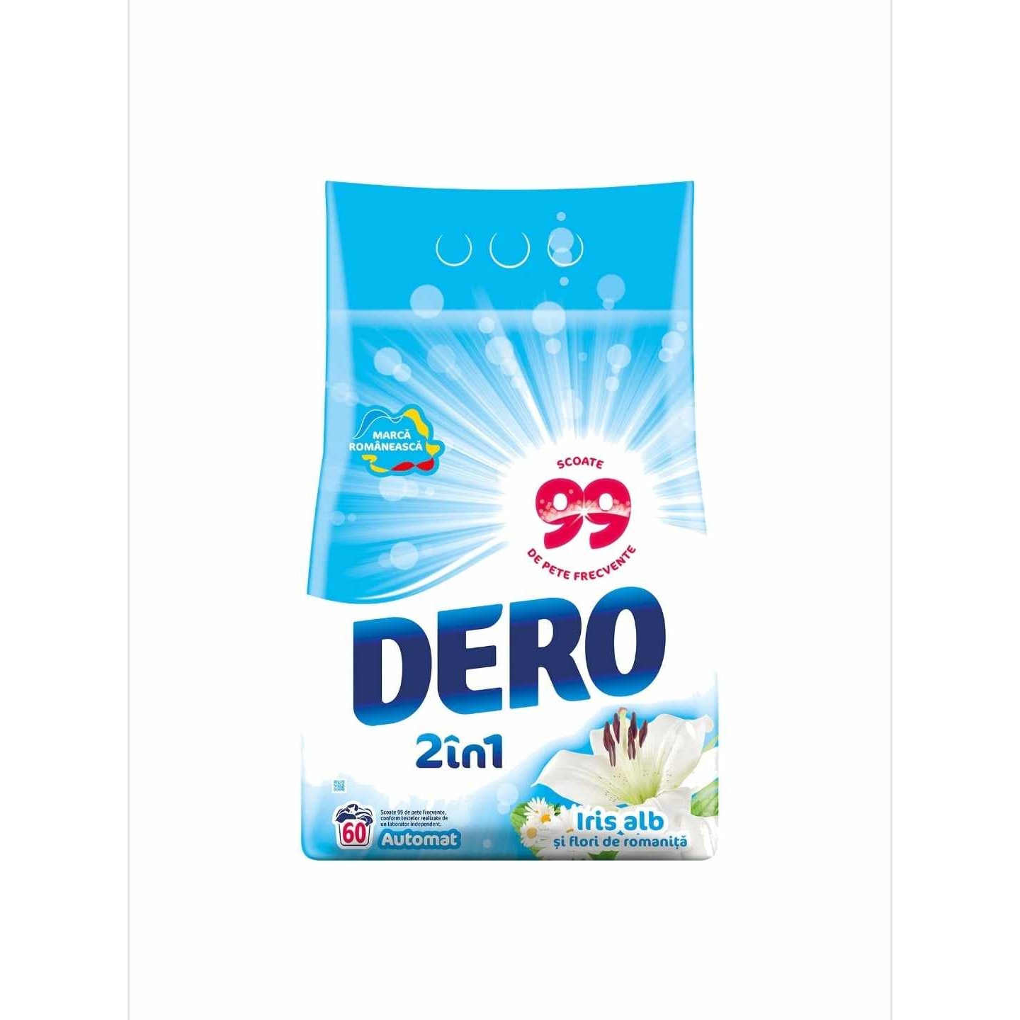 Detergent automat Dero Iris alb, 6 kg, 60 spalari, DD03 - eMAG.ro