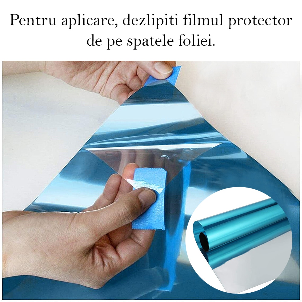 Folie Reflexiva GREATON cu Efect de Oglinda, Pentru Geamuri Interioare ...