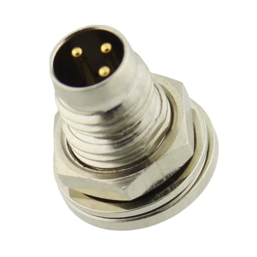 Conector M8, 3 pini, tata, 3A, montare pe panou, 503249 - eMAG.ro
