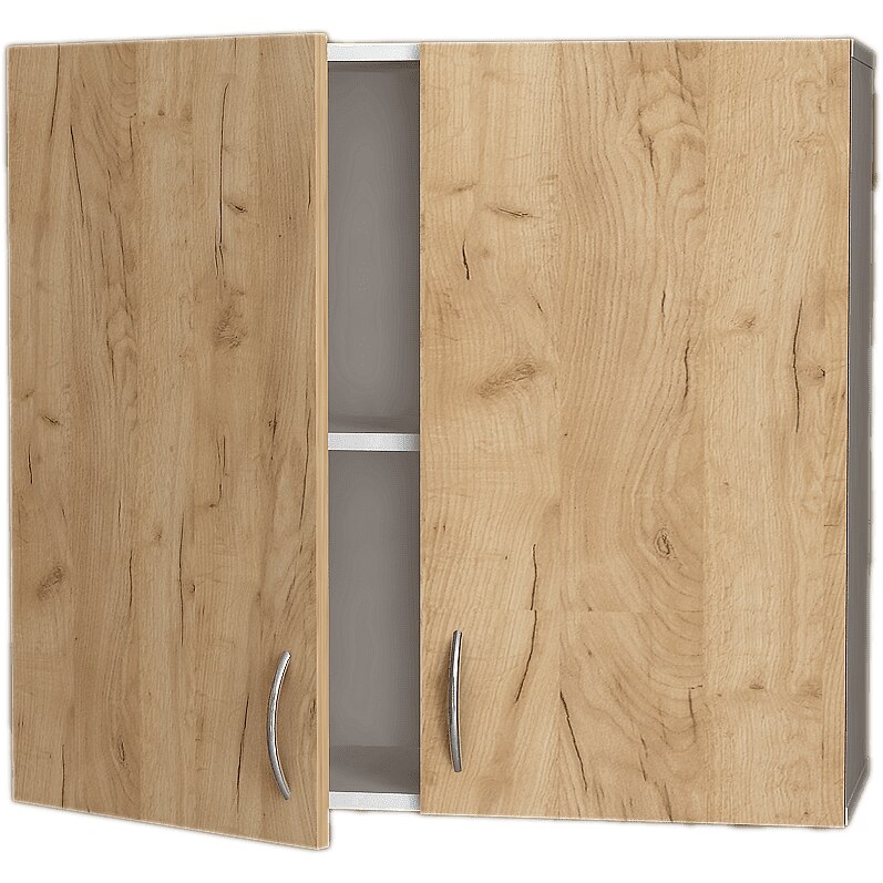 Corp superior de bucatarie Sani Modest B-80x72 cm Alb si Stejar Kraft ...