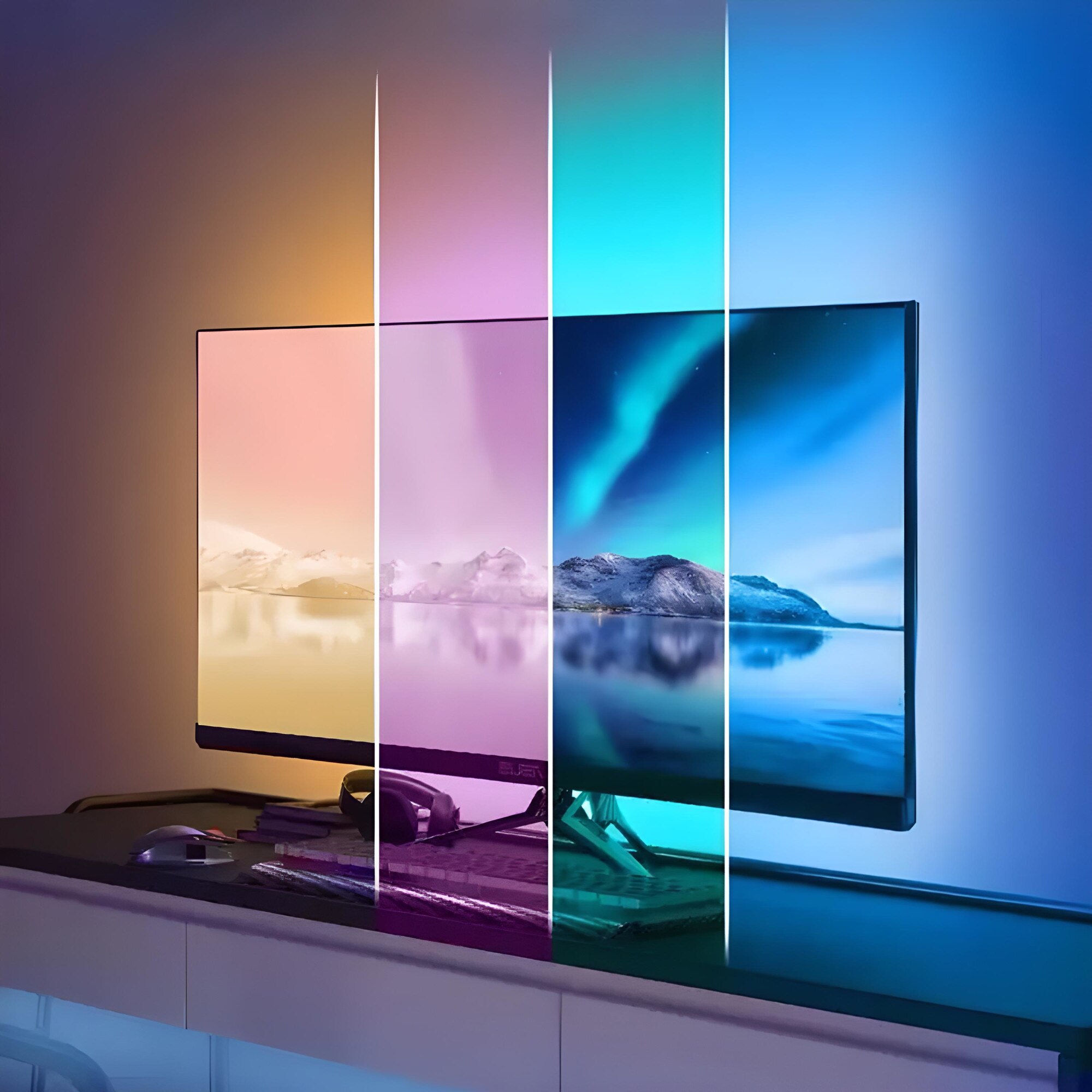 Kit Banda Led Rgb, Interior IP65, Adeziva, Cu Telecomanda, 300 Led-uri ...