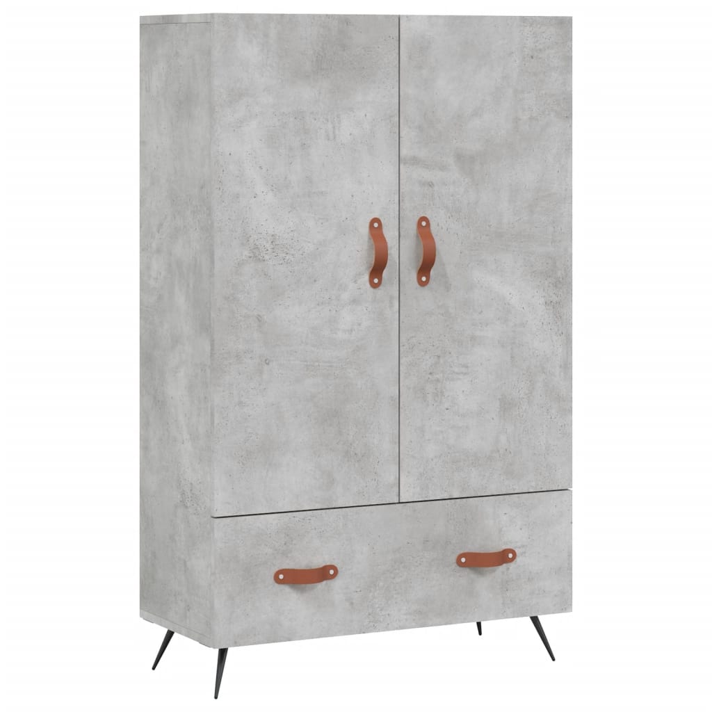 Dulap Zakito Europe, Metal/Lemn, 69.5x31x115cm, gri beton - eMAG.ro