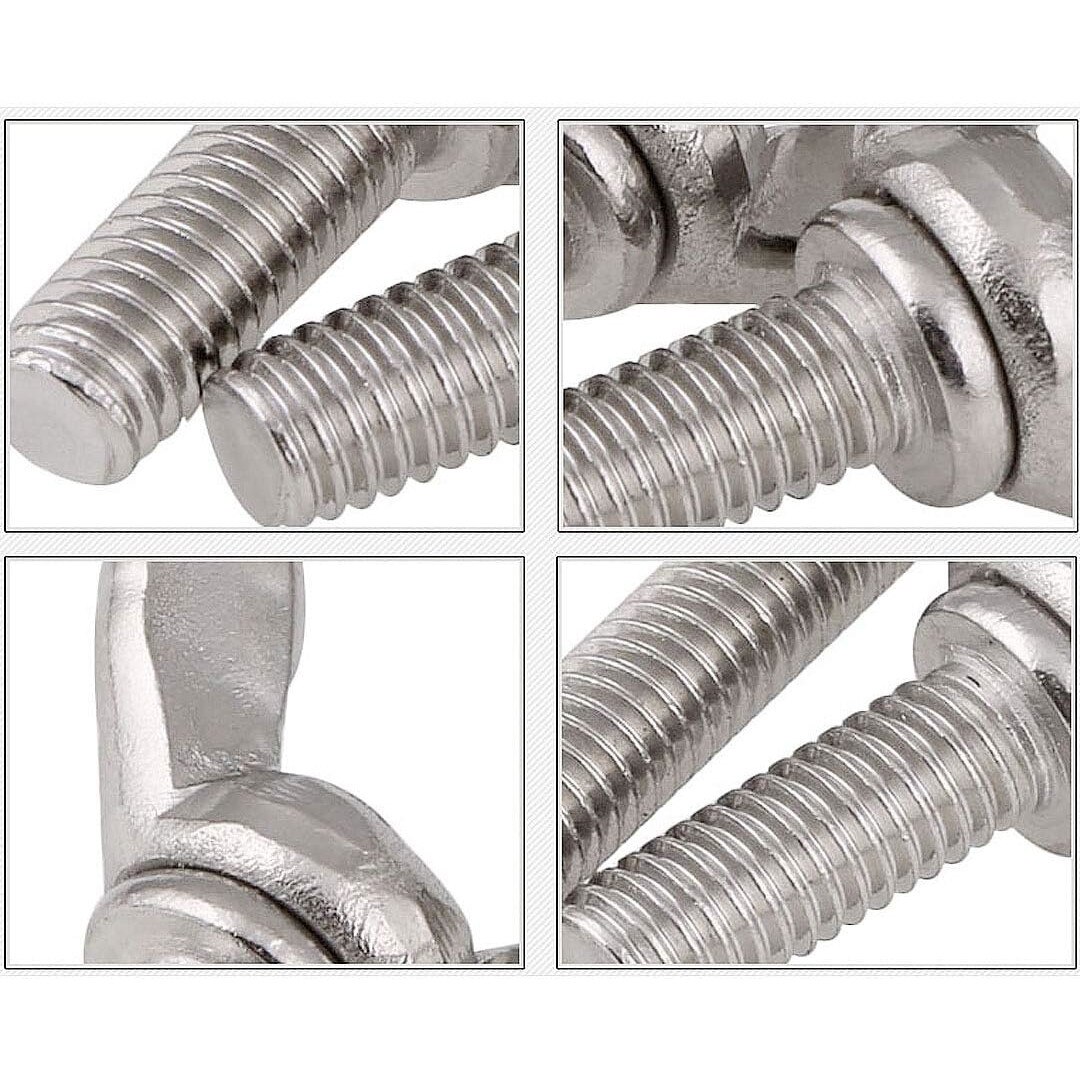 Set 2 suruburi fluture, Sunmostar, Inox, Argintiu - eMAG.ro