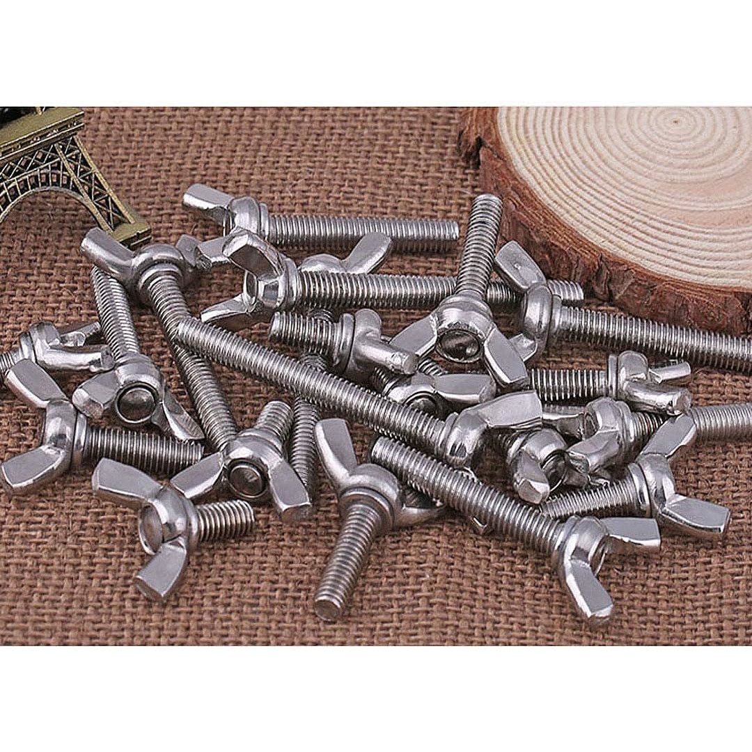 Set 2 suruburi fluture, Sunmostar, Inox, Argintiu - eMAG.ro