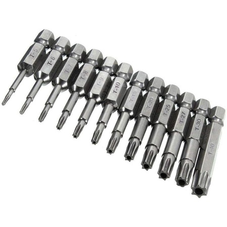Set 12 bituri hexagonale, Otel, Argintiu - eMAG.ro