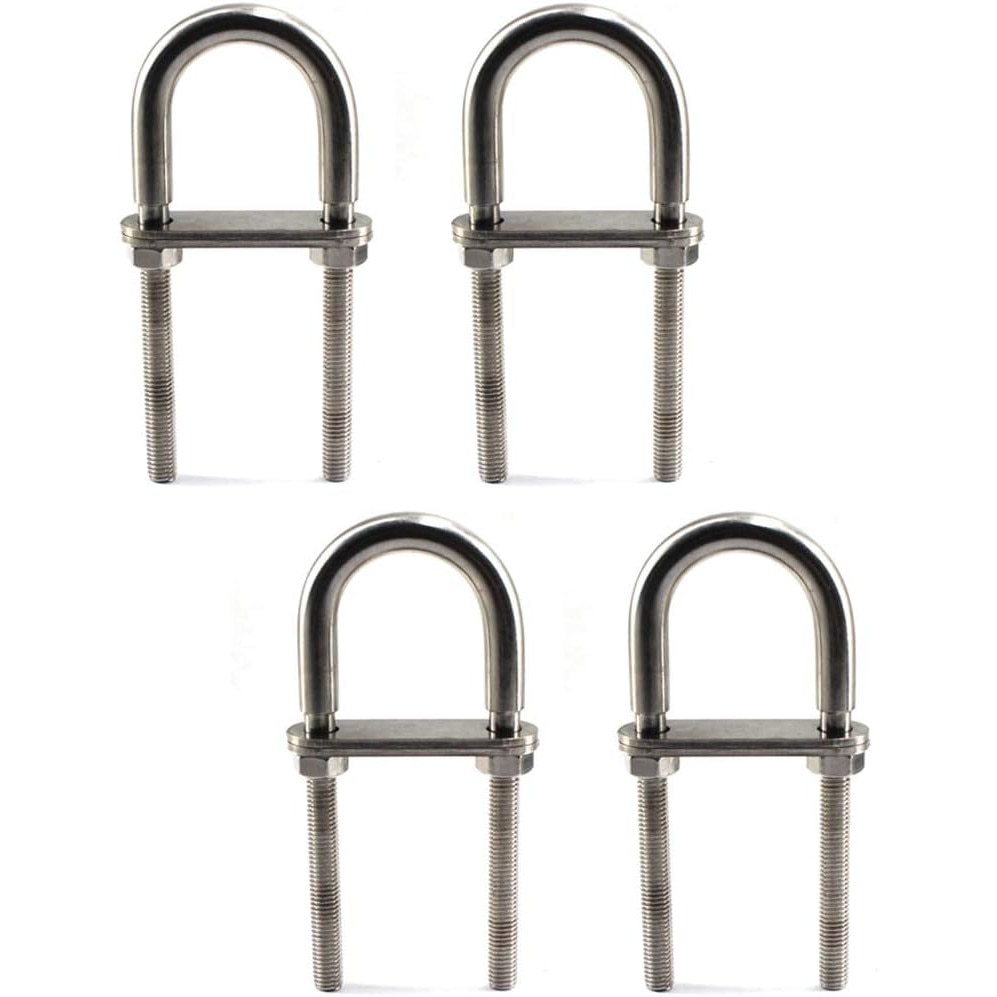 Set 4 suruburi de fixare in U, Sunmostar, Inox, 90 mm, Gri - eMAG.ro