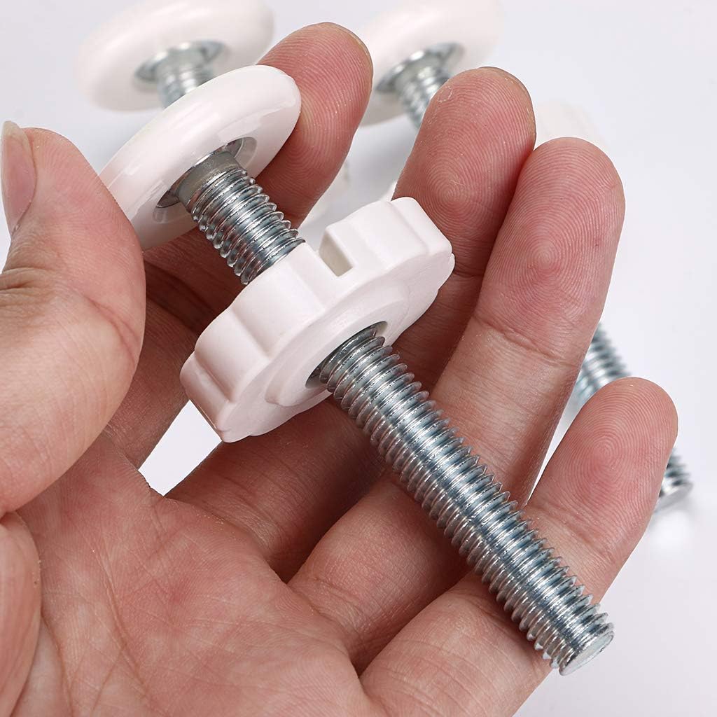 Set 4 tije filetate, Sunmostar, Metal/Plastic, 10 mm, Gri/Alb - eMAG.ro