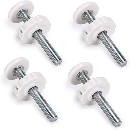 Set 4 tije filetate, Sunmostar, Metal/Plastic, 10 mm, Gri/Alb - eMAG.ro