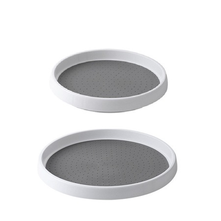 Set 2 rafturi rotative pentru condimente, Sunmostar, Plastic, Gri - eMAG.ro