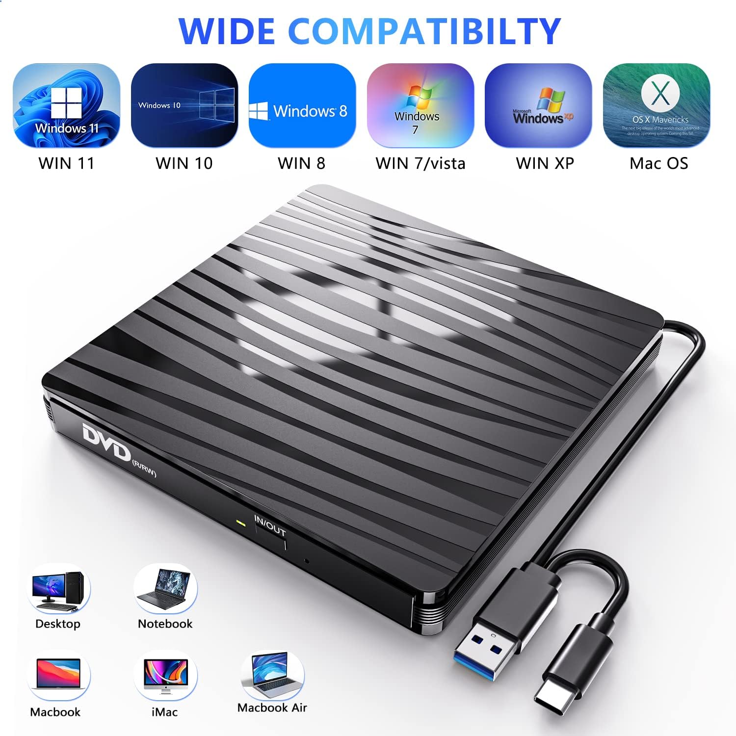 Unitate DVD, Sunmostar, USB 3.0, Negru - eMAG.ro