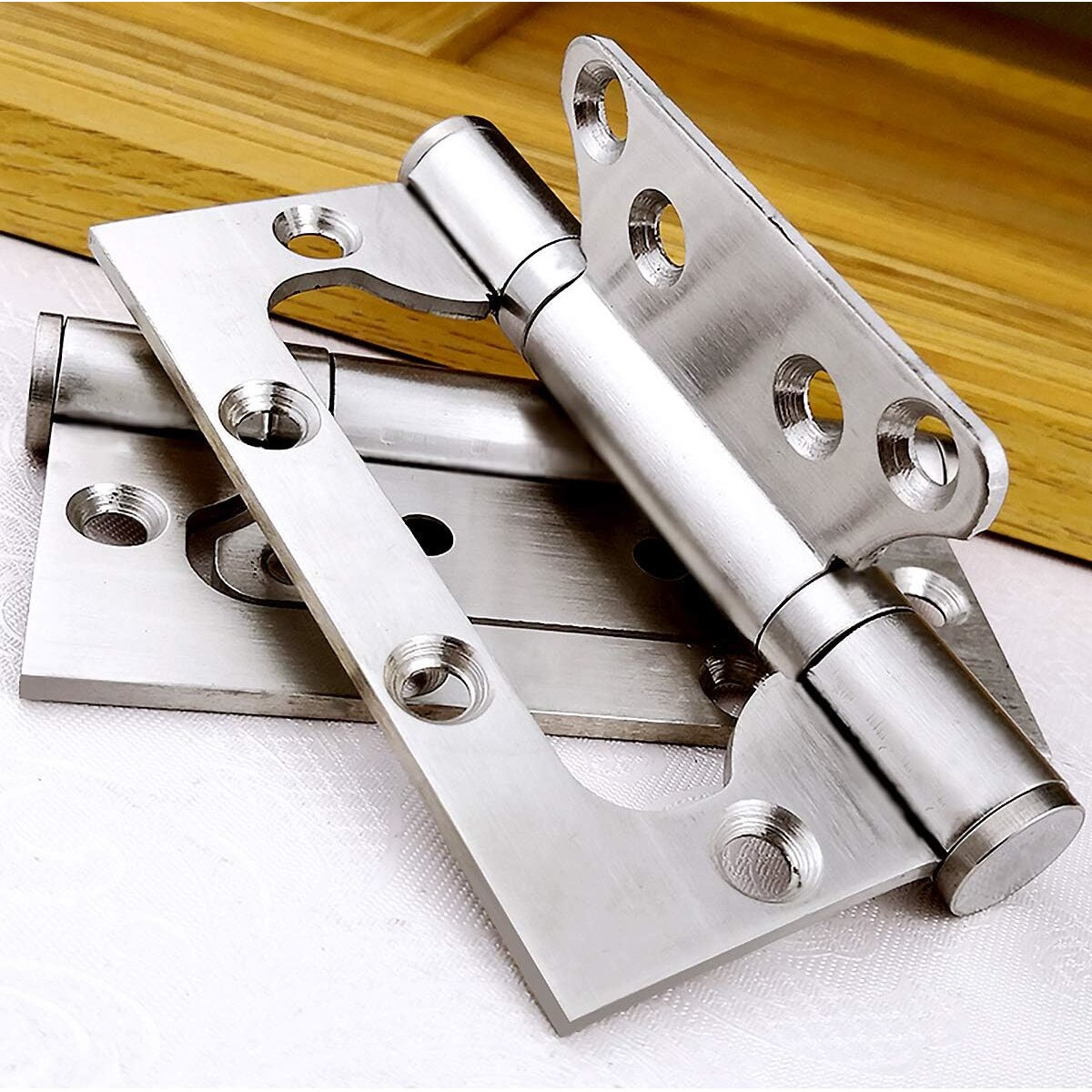 set 2 balamale pentru usi, Sunmostar, Otel inoxidabil, 100x35 mm ...