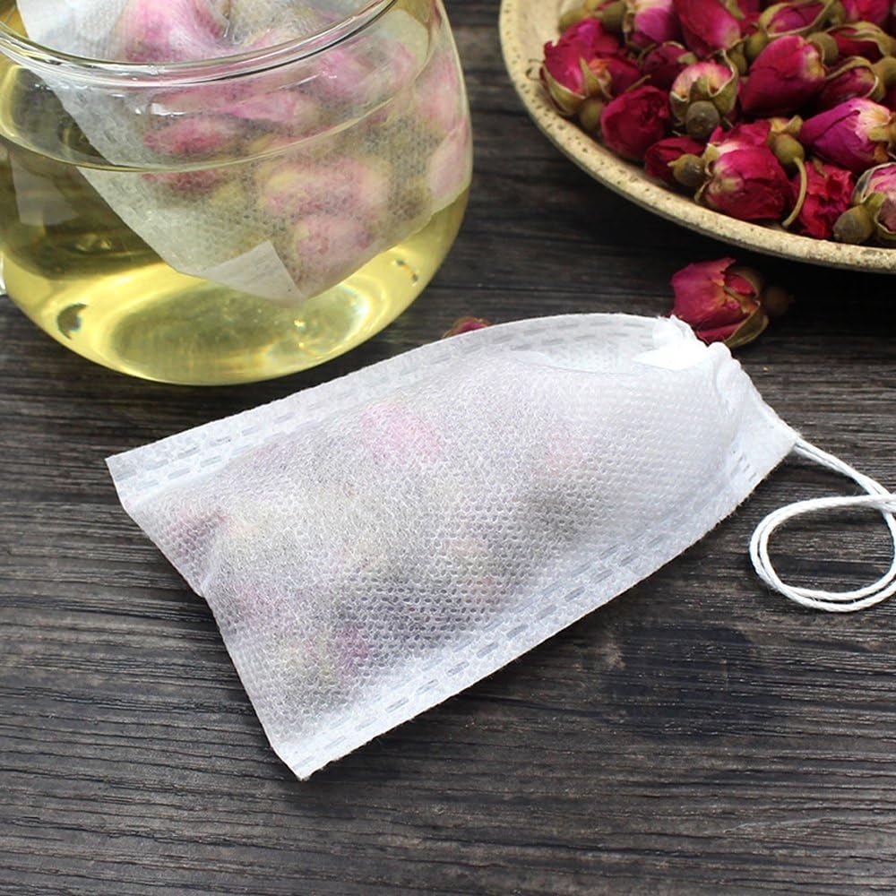 Set 100 pliculete de unica folosinta pentru ceai, Sunmostar, Plastic ...