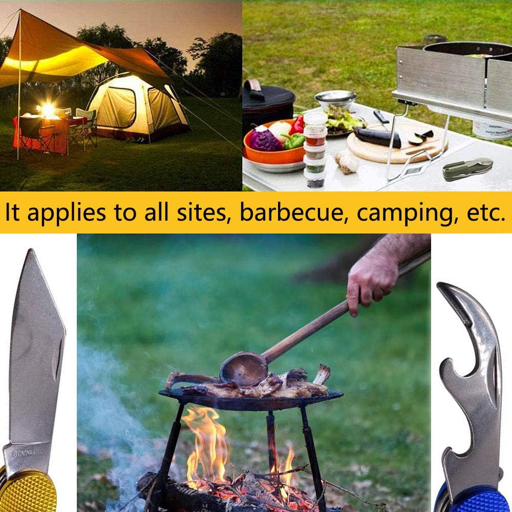 Set 2 tacamuri pliabile, Sunmostar, Inox, 6 in 1, Multicolor - eMAG.ro