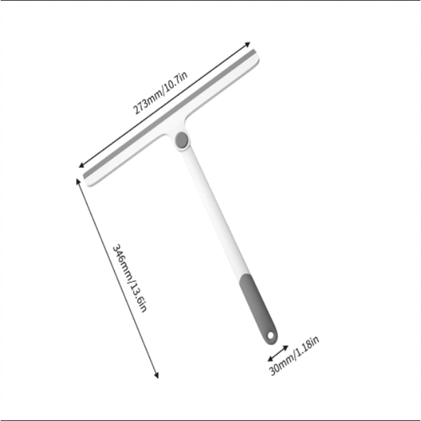 Racleta geam, Sunmostar, Silicon, 27cm, Gri/Alb - eMAG.ro