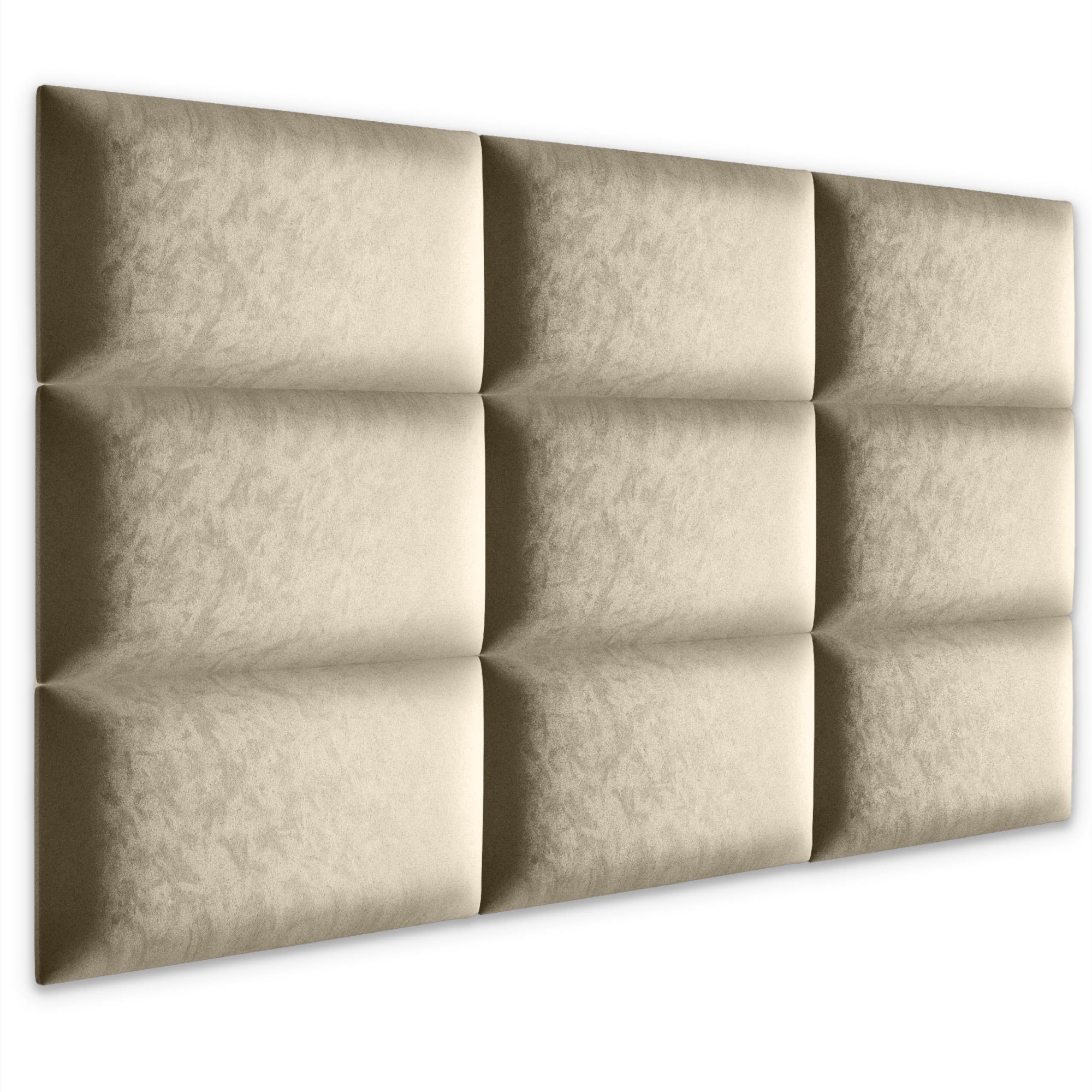 Panou Tapitat Pentru Perete Catifea 3D 70x30cm culoarea Crem - eMAG.ro