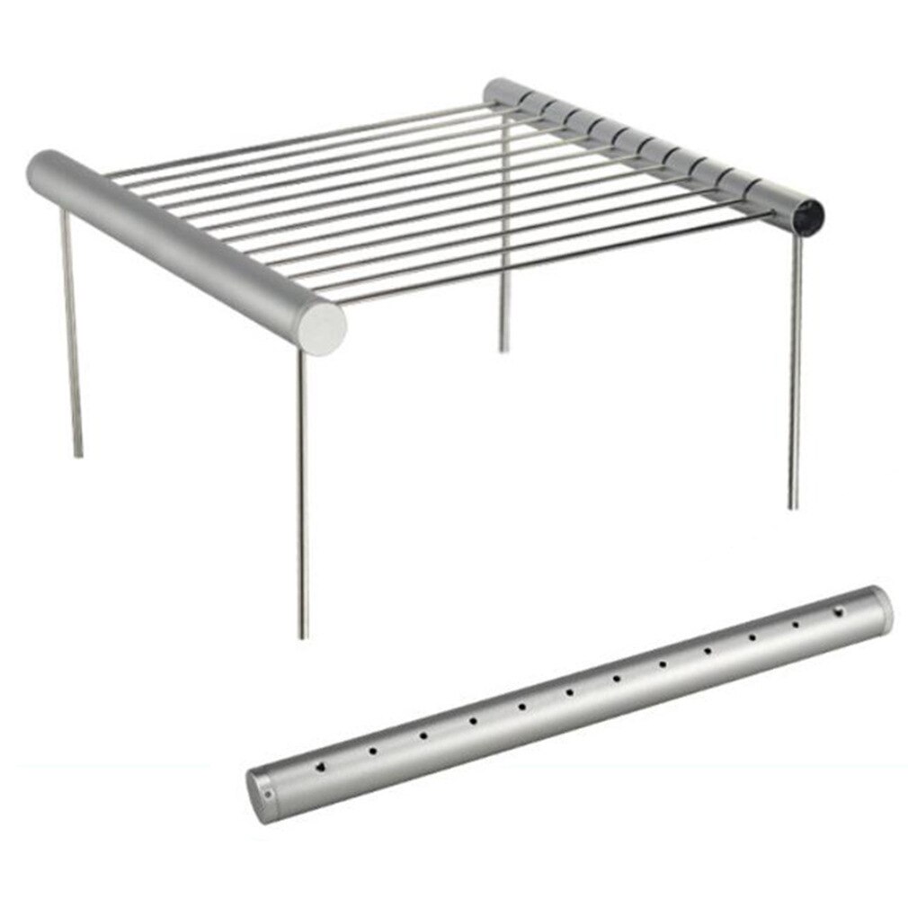 Gratar portabil de gradina, Sunmostar, Inox/Aliaj de aluminiu, Argintiu ...