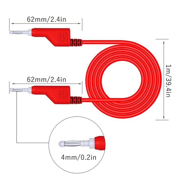 Sonda pentru multimetru, Sunmostar, 15 A, Cupru/PVC, Multicolor, 5 buc ...