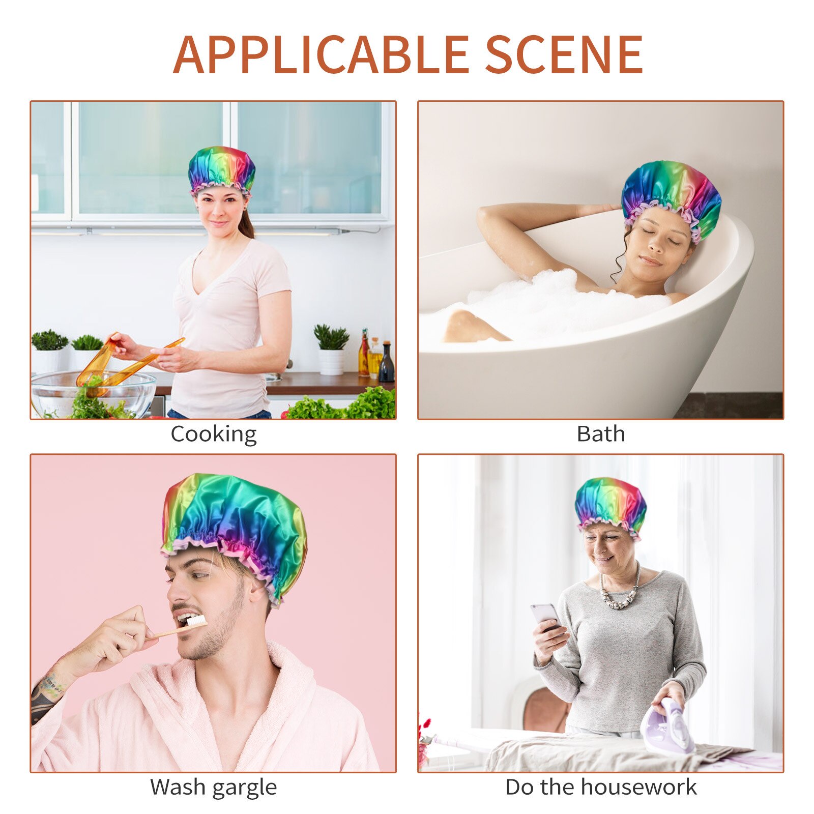 Casca dus reutilizabila, Multicolor, Sunmostar, multicolor, PVC - eMAG.ro