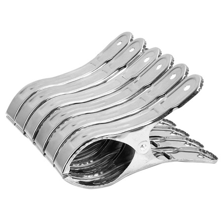 Set 6 clesti de rufe, Sunmostar, Inox, Argintiu, 12x2cm - eMAG.ro