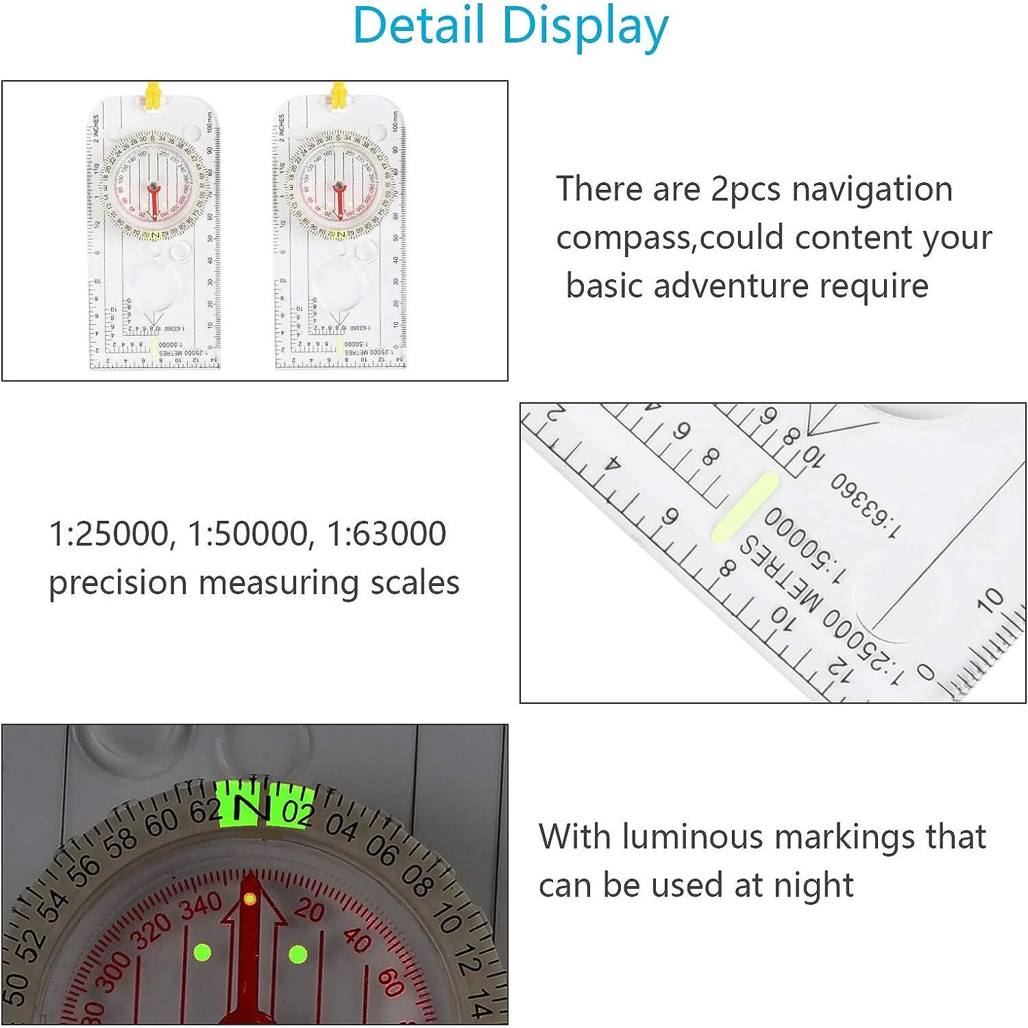 Set 2 busole de navigatie, Sunmostar, Transparent - eMAG.ro