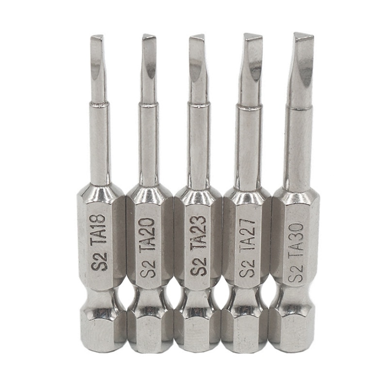 Set 5 varfuri de surubelnita cu cap triunghi, Sunmostar, Otel, Varf ...