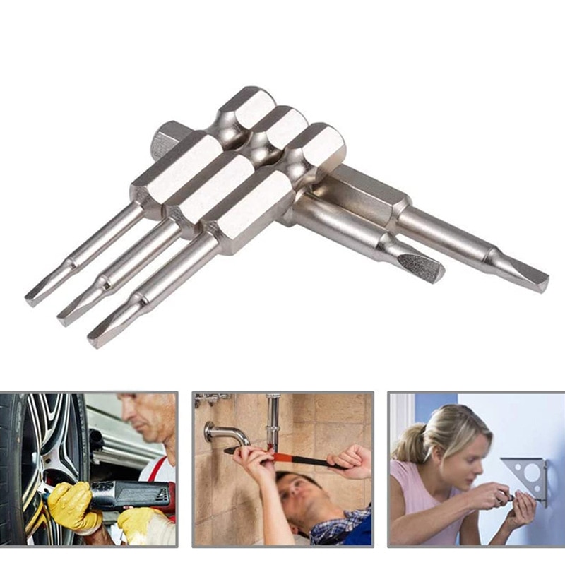 Set 5 varfuri de surubelnita cu cap triunghi, Sunmostar, Otel, Varf ...