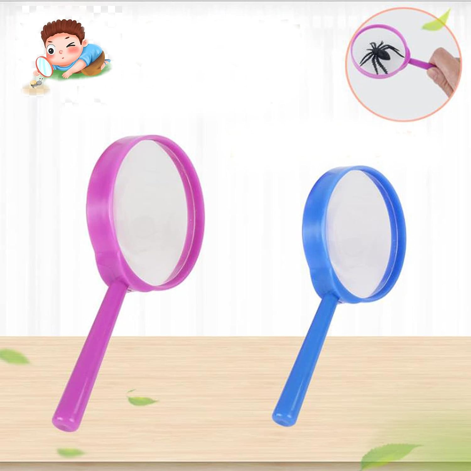 Set 6 lupe pentru copii, Sunmostar, Plastic, Multicolor - eMAG.ro