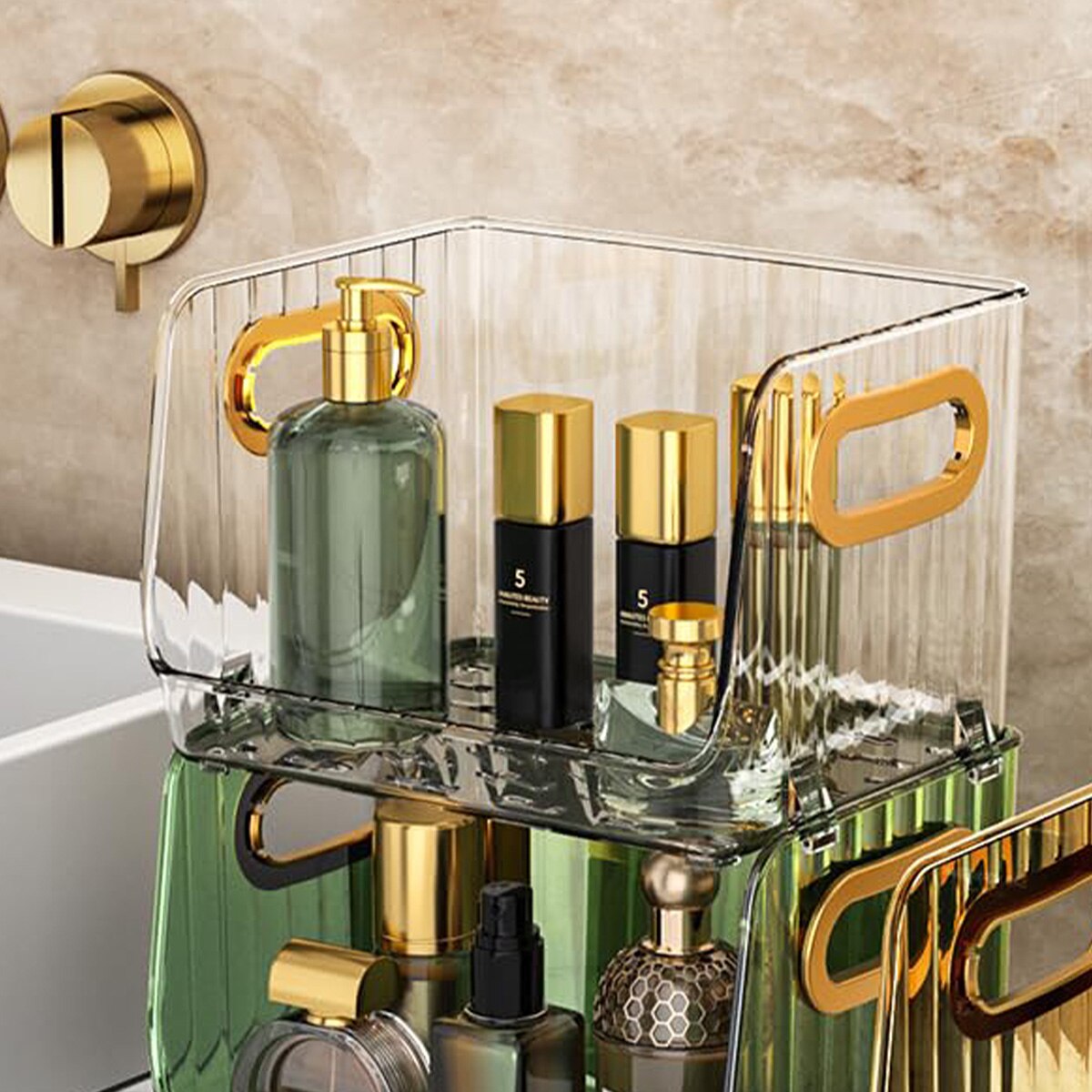 Cutie depozitare cosmetice, Naimeed D5354, Transparenta, 19x15x13cm ...