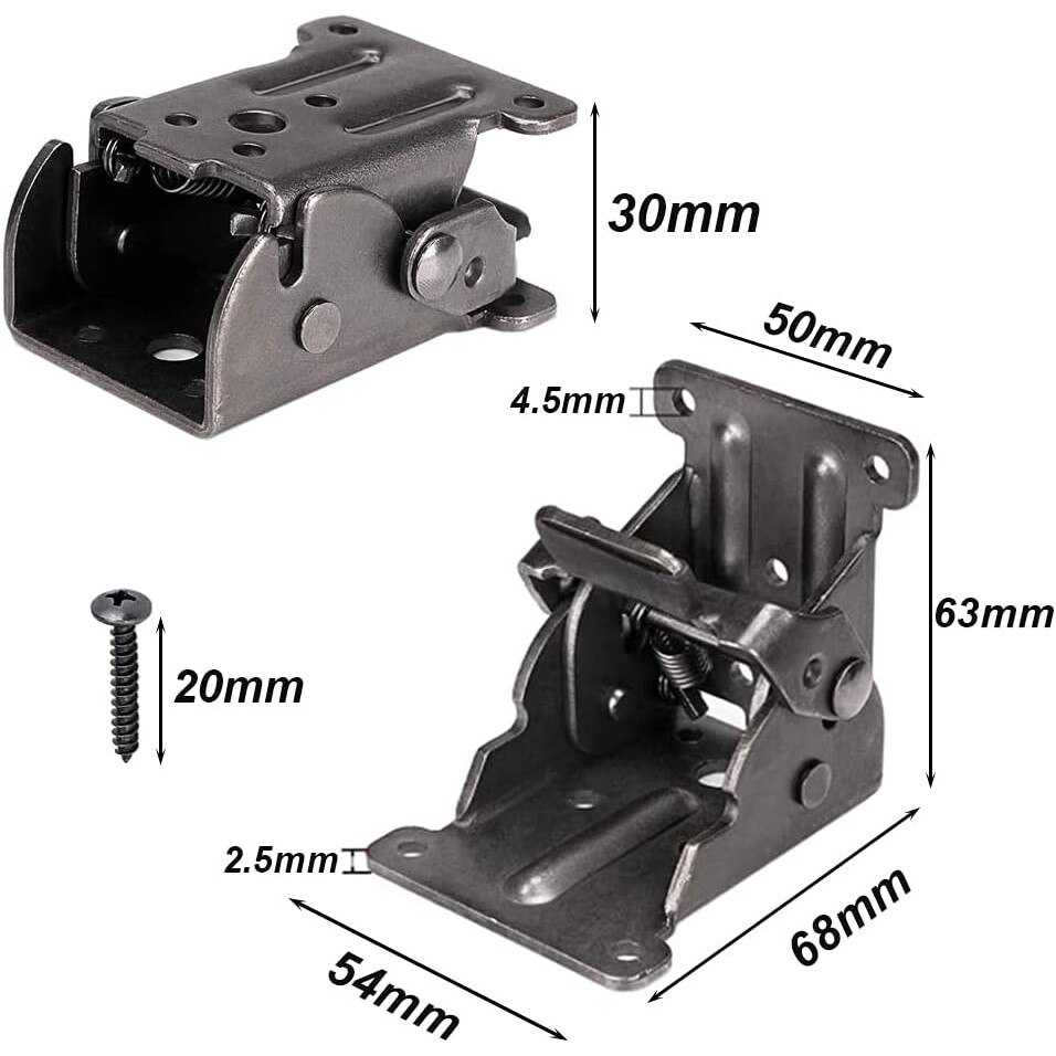 Balamala autoblocare cu 10 suruburi, Sunmostar, Otel, 68 x 54 x2.5 mm ...
