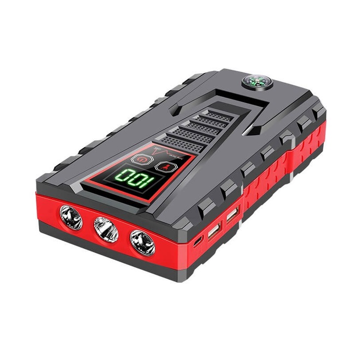 Kit Jump Starter Edman redresor auto/moto, motor pana la 6.0L, afisaj ...