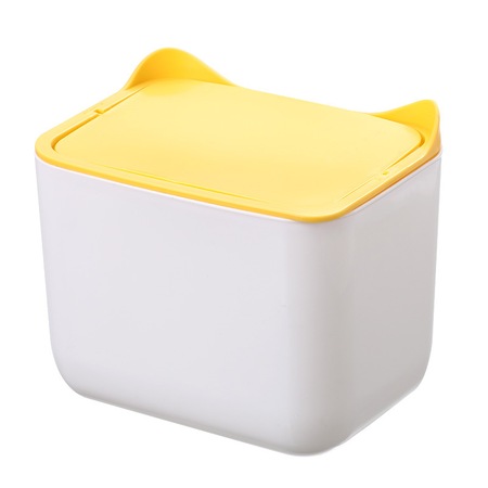 Mini cos de gunoi pentru birou Sunmostar, Capac batant, 2.7 L, Plastic ...