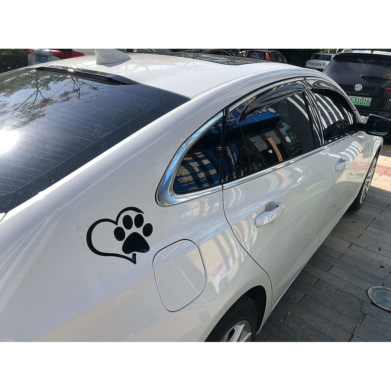 Set 2 autocolante auto, Sunmostar, PVC, Cu model, Negru - eMAG.ro