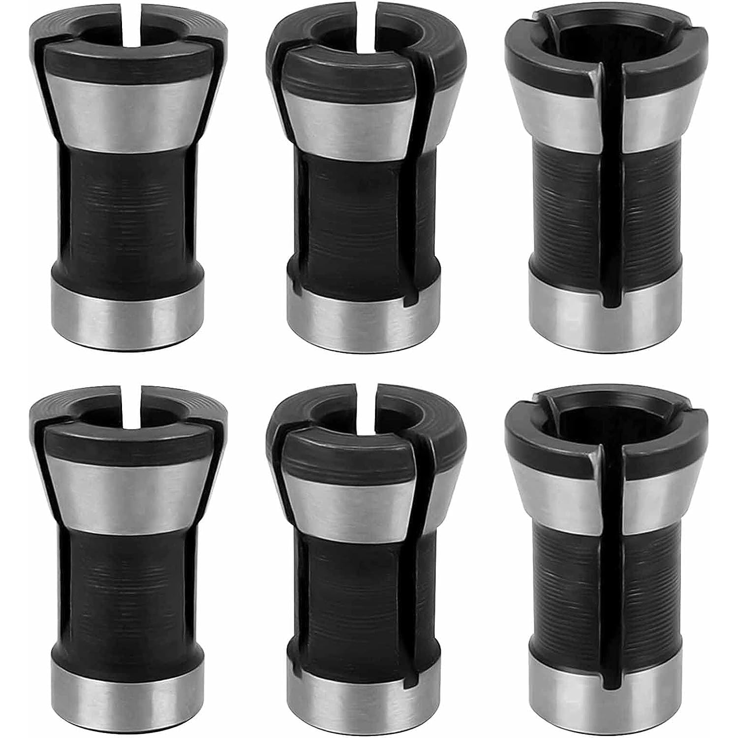 Set 6 mandrine, Sunmostar, 6.35 mm, 8 mm, 6 mm, Negru/Argintiu - eMAG.ro