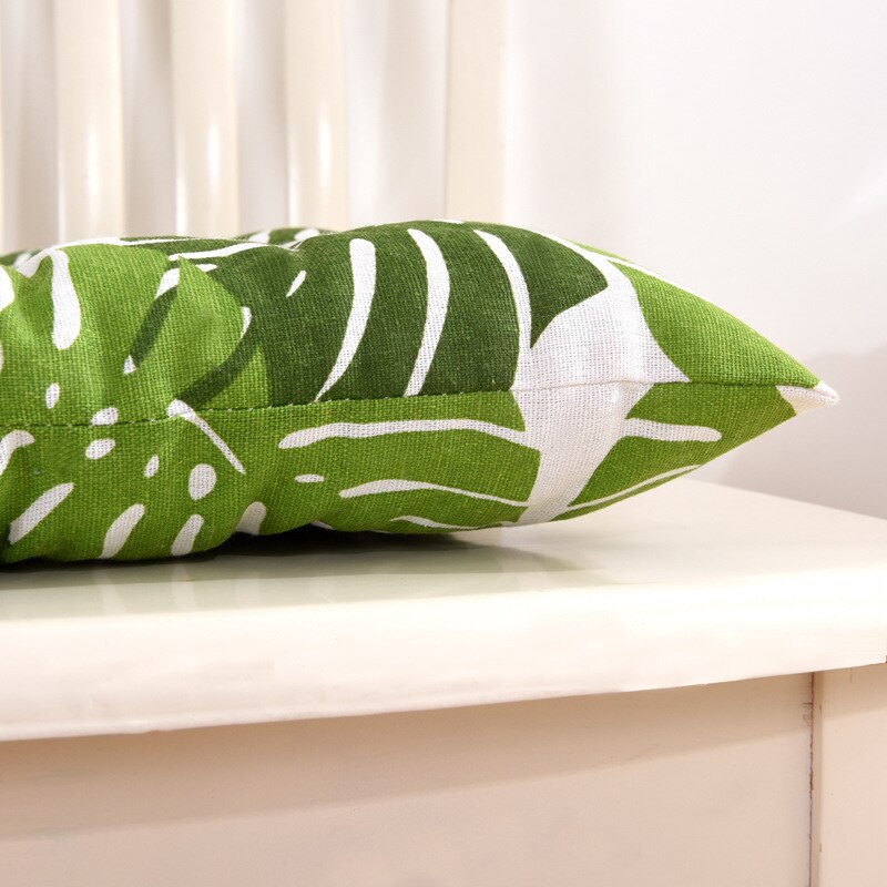 Perne scaun, Sunmostar, Bumbac, 40x40cm, Alb/Verde - eMAG.ro